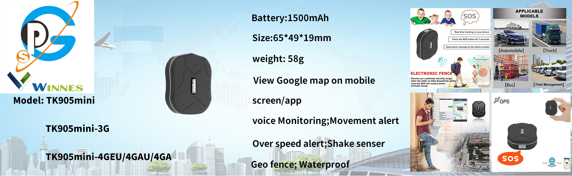 TK905 ,TK905B,TK915, TK909 2G/3G/4G TKSTAR WINNES GPS-TKSTAR WINNES TK ...